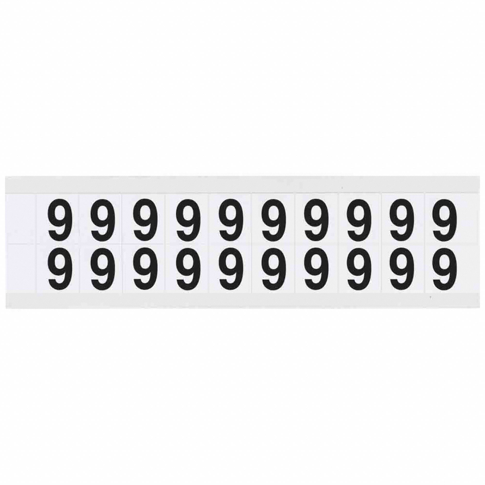 5/8 in Character Ht, Indoor/Outdoor, Number Label - 32MG46|9712-9 ...