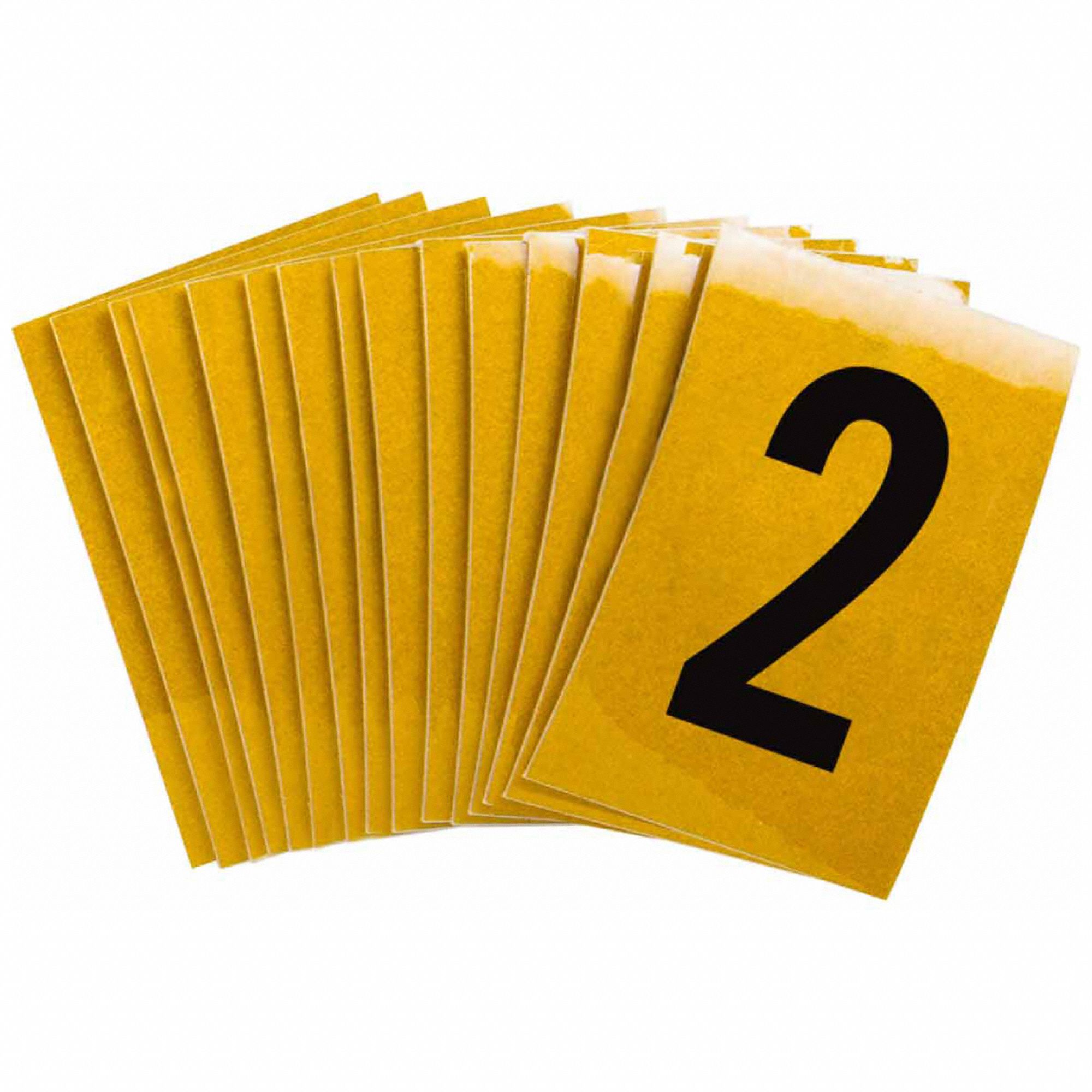 1 in Character Ht, Indoor/Outdoor, Number Label - 32MJ27|5920-2 - Grainger