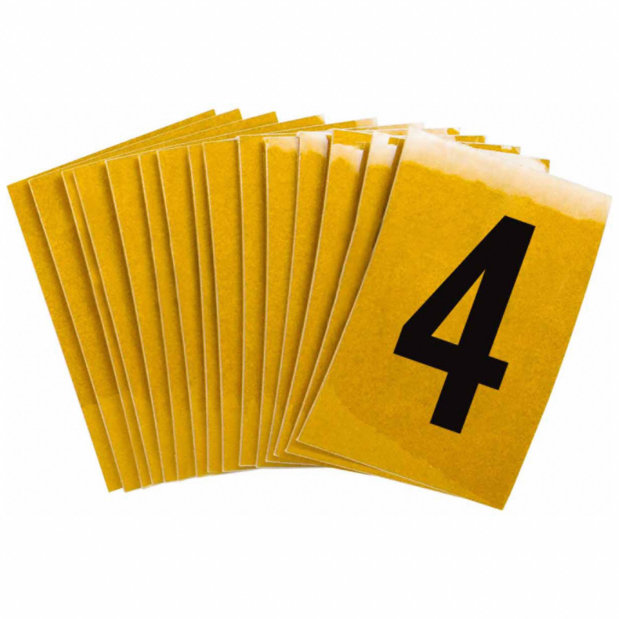 1 in Character Ht, Indoor/Outdoor, Number Label - 32MJ29|5920-4 - Grainger