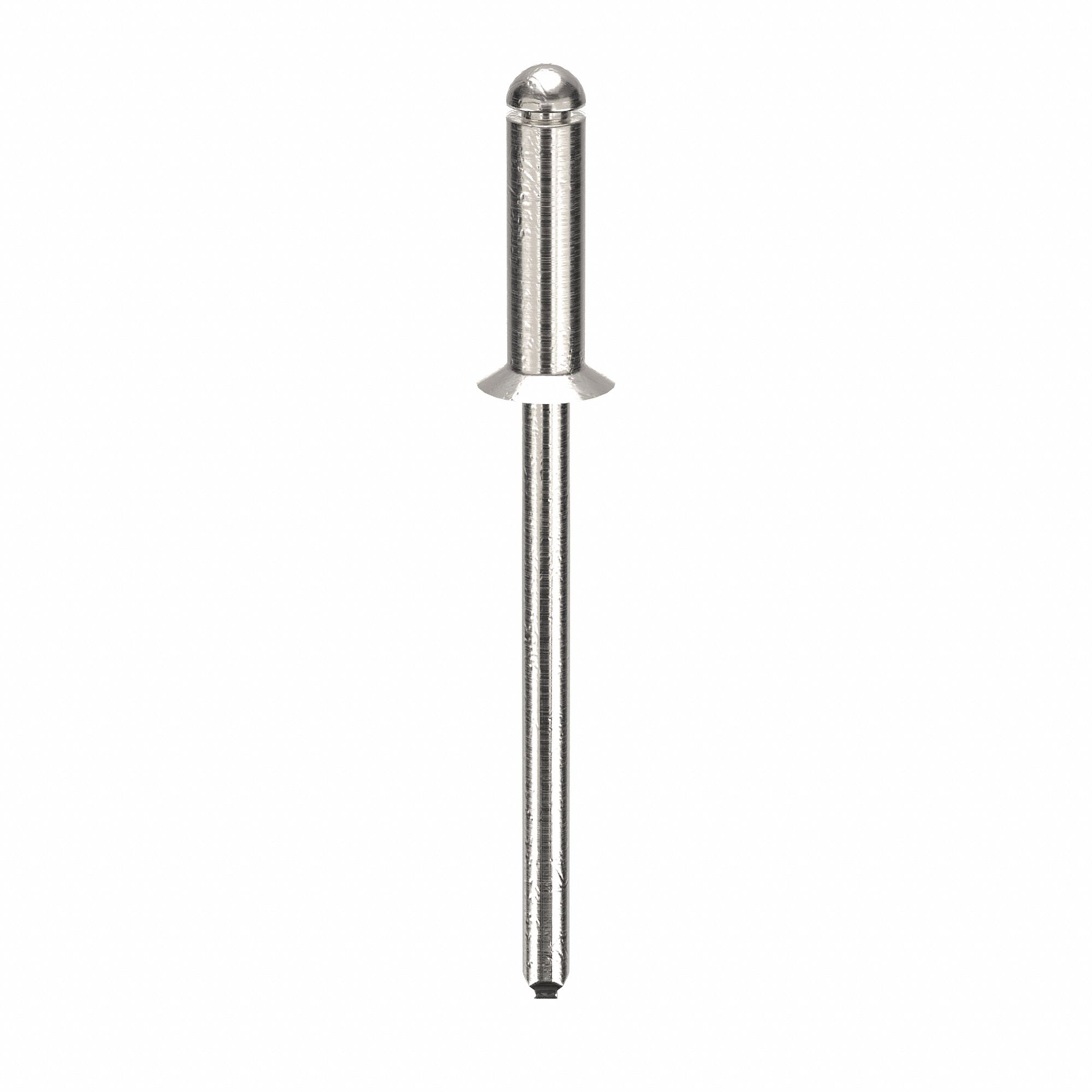 Inch, 1 31/64 in Overall Lg, Blind Rivet,1 27/55" L,1/8" dia,PK500 ...