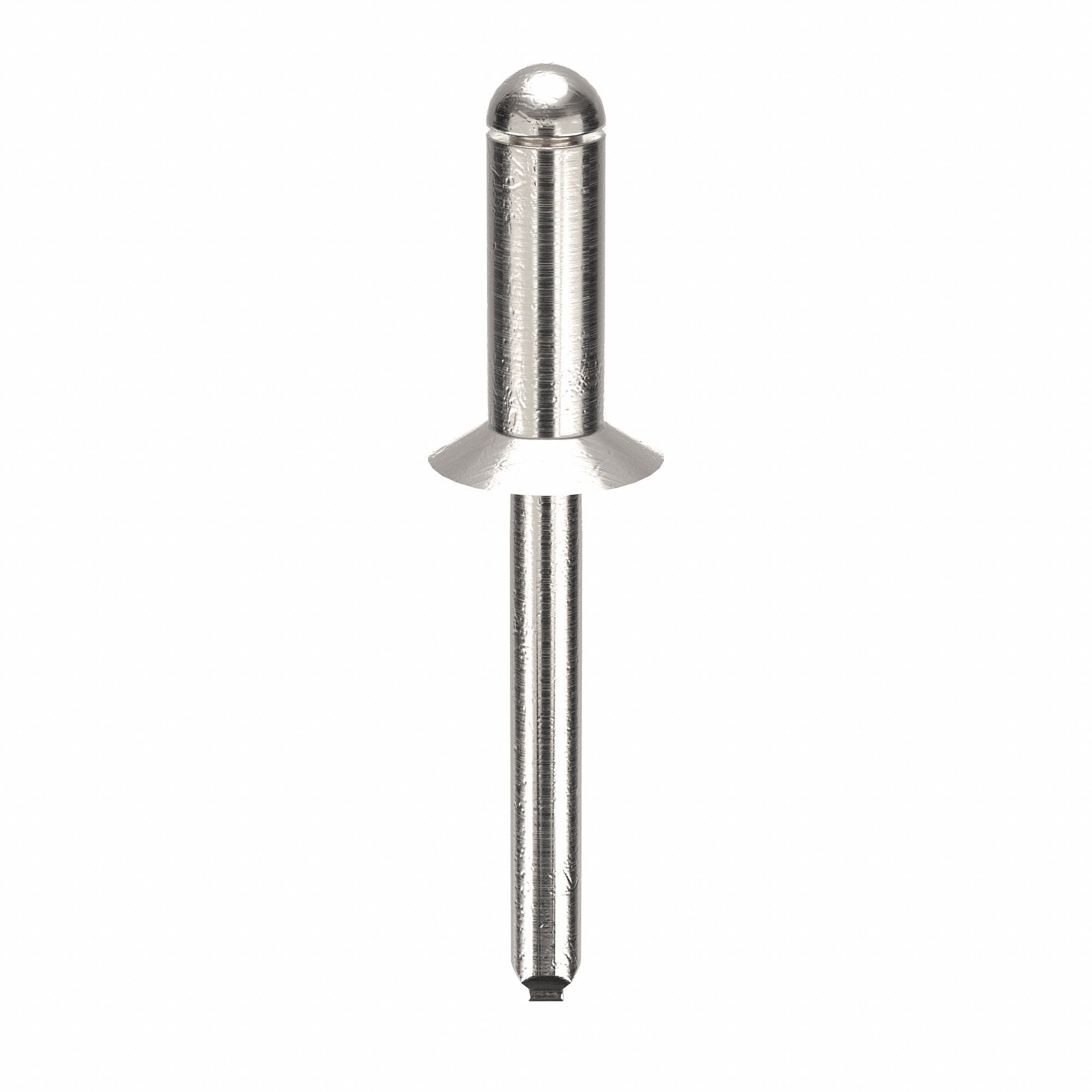 Inch, 1 61/64 in Overall Lg, Blind Rivet,1 85/89" L,1/4" dia,PK100 ...
