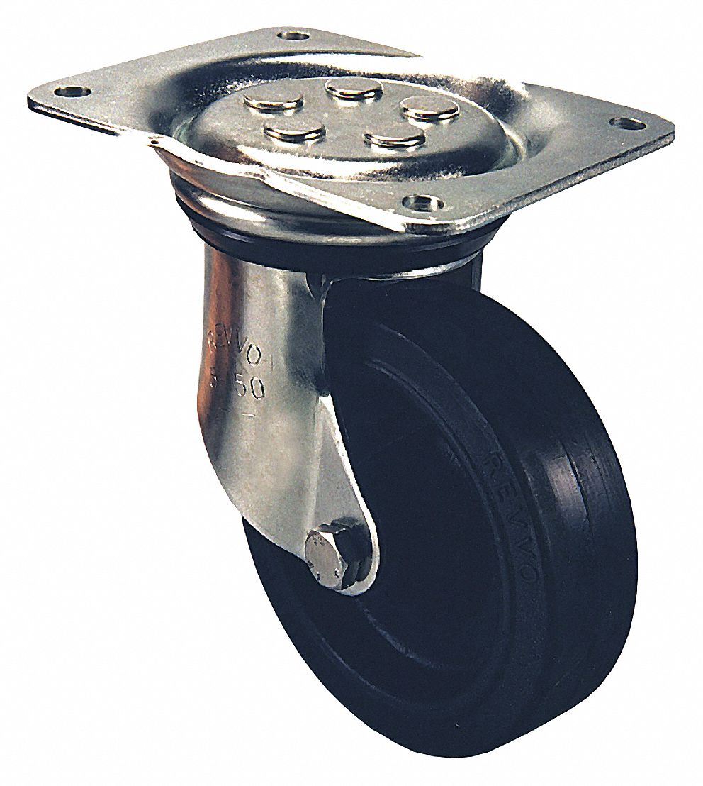 Kingpinless Swivel, Rubber, Plate Caster - 32MZ22|TS5 150 RU15 - Grainger