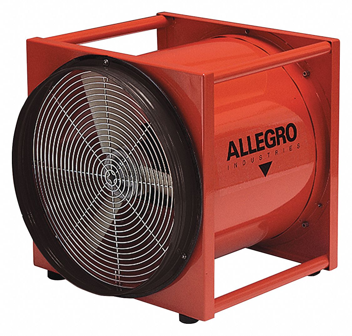 ALLEGRO, 115/208 to 230 V AC, 20 in Duct Dia, Confined Space Blower ...