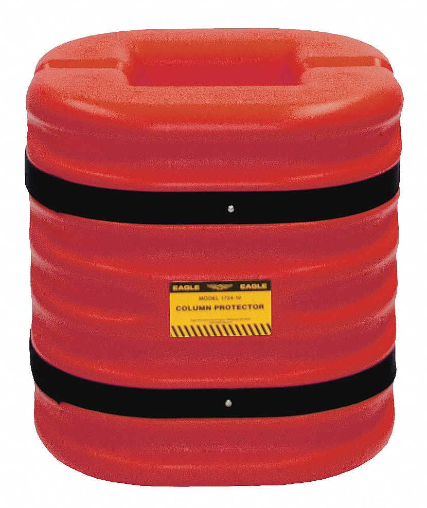 GRAINGER APPROVED COLUMN PROTECTR,FITS 10 IN.,HDPE,RD - I-Beam and ...