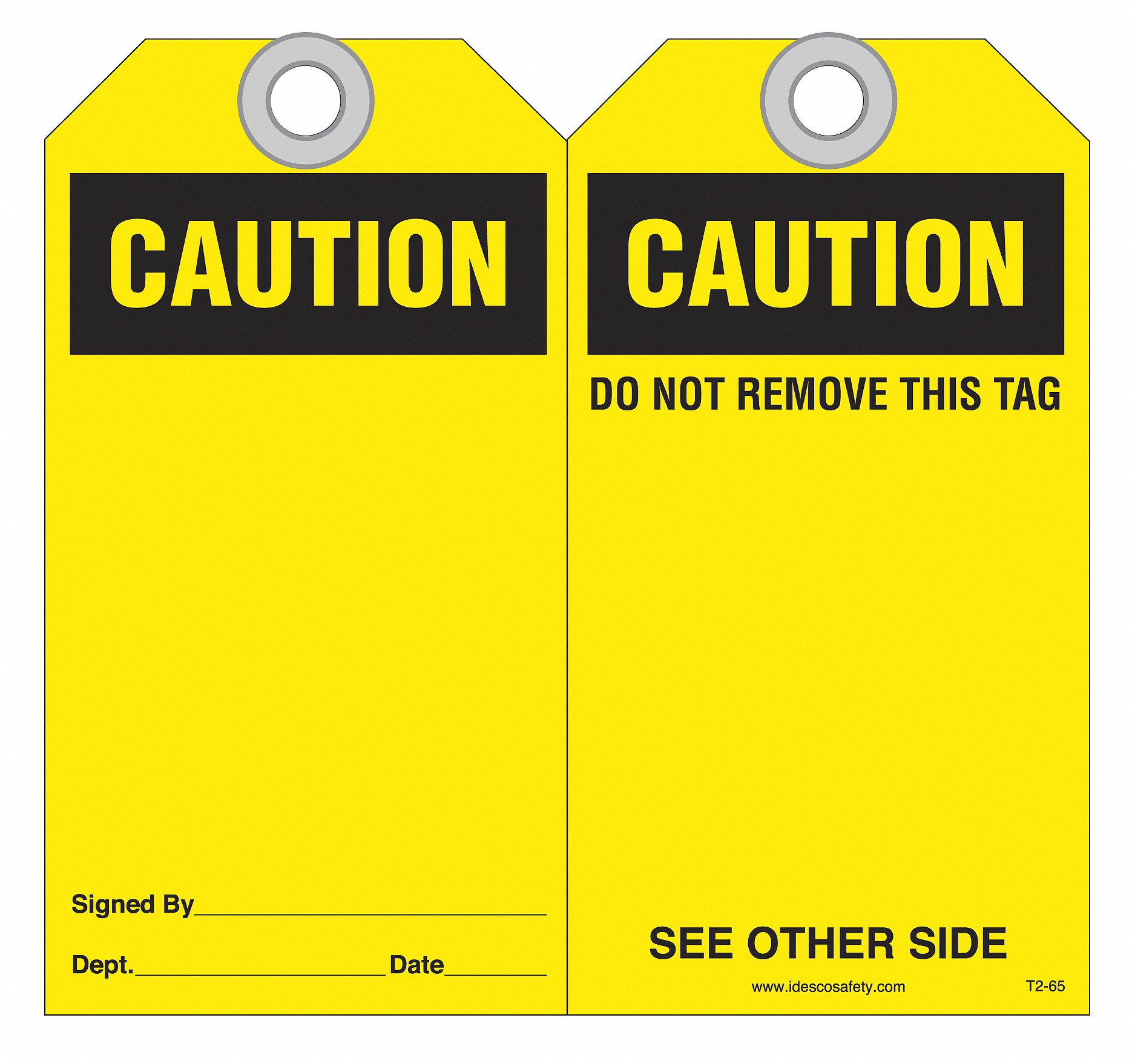 CAUTION Customizable Safety Tag - Grainger