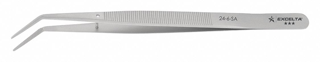 EXCELTA, Stainless Steel, Point, Tweezers - 32NE95|24-6-SA - Grainger