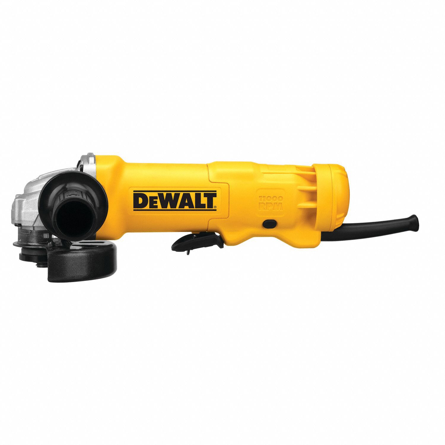 DEWALT Angle Grinder: 11 A, 11,000 RPM Max. Speed, Paddle, Adj Guard ...