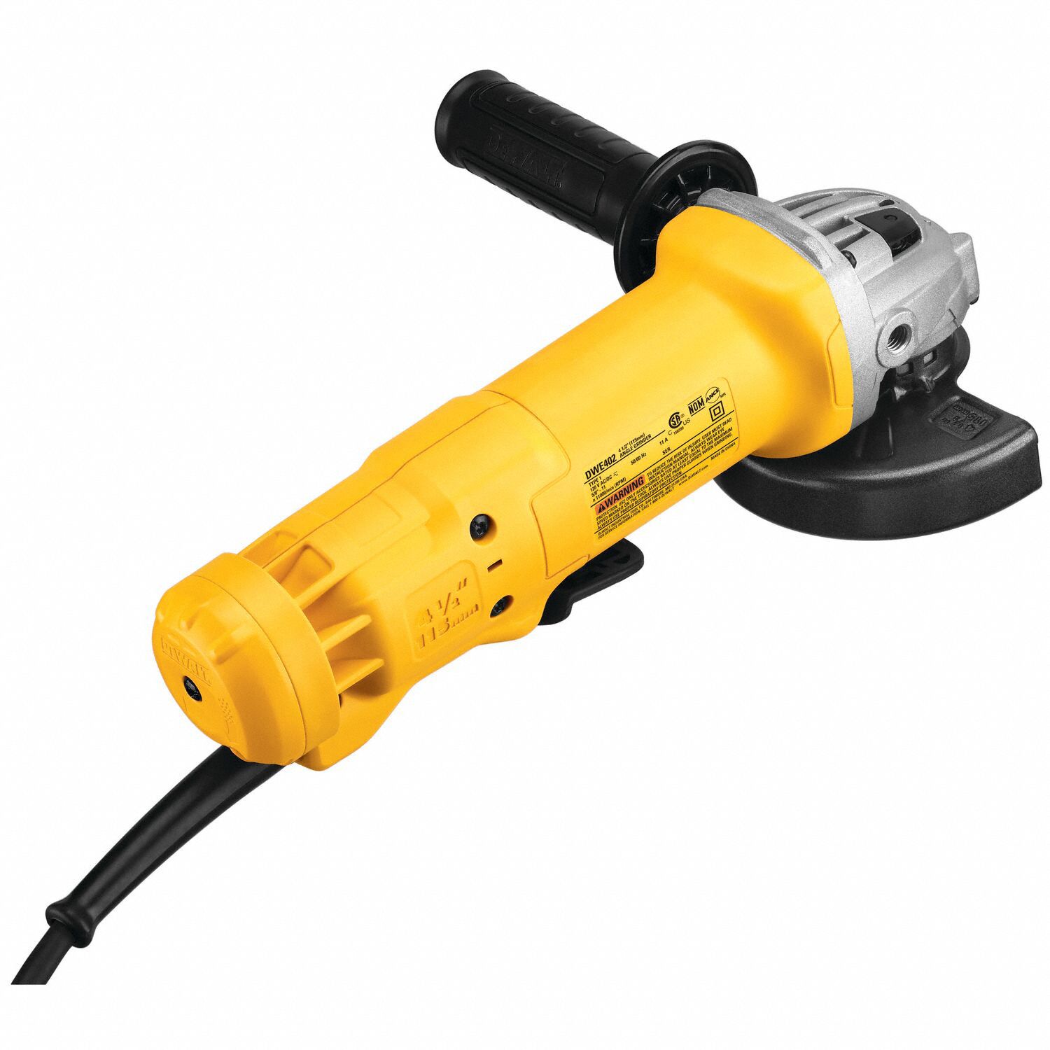 DEWALT Angle Grinder: 11 A, 11,000 RPM Max. Speed, Paddle, Adj Guard ...