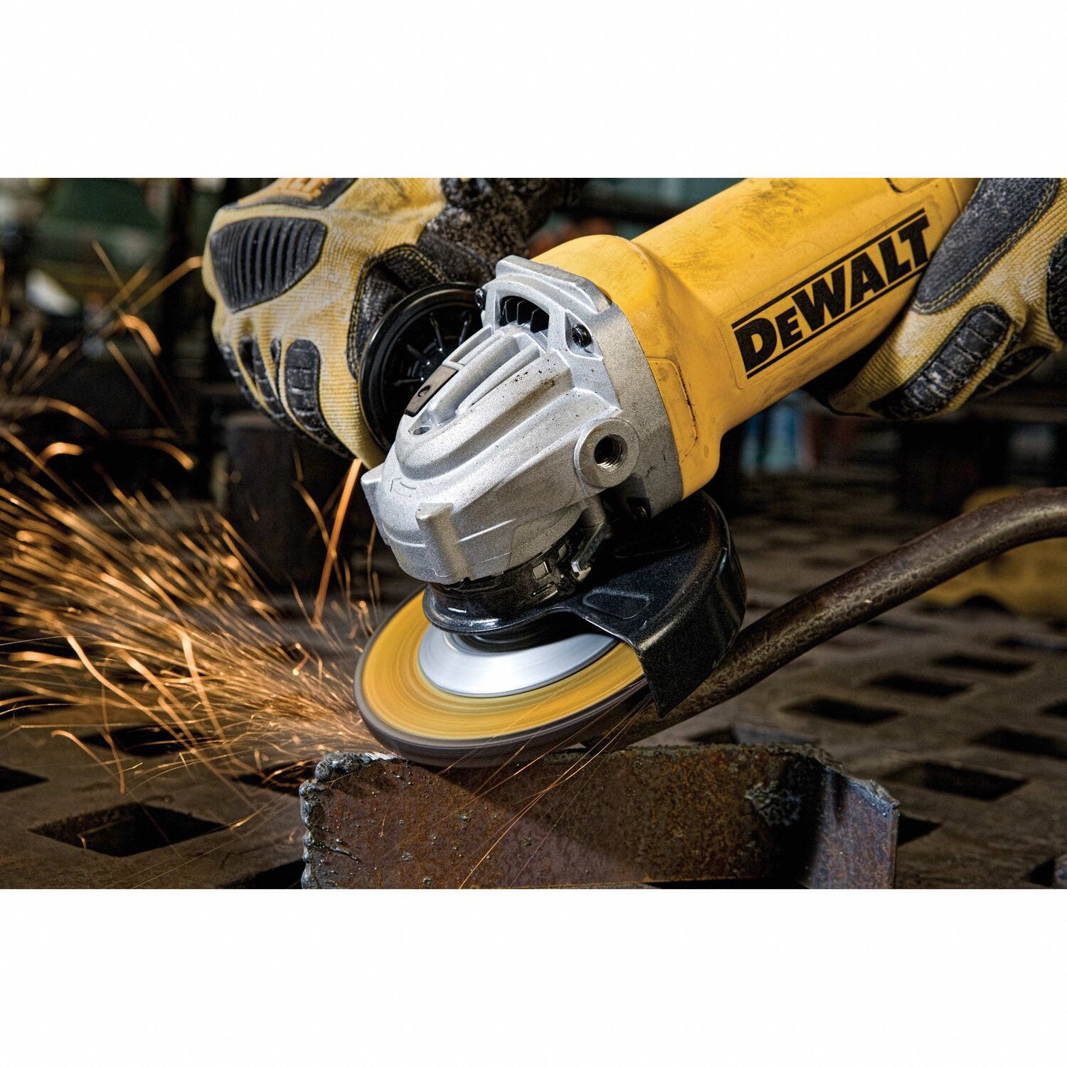 DEWALT Angle Grinder: 11 A, 11,000 RPM Max. Speed, Paddle, Adj Guard ...