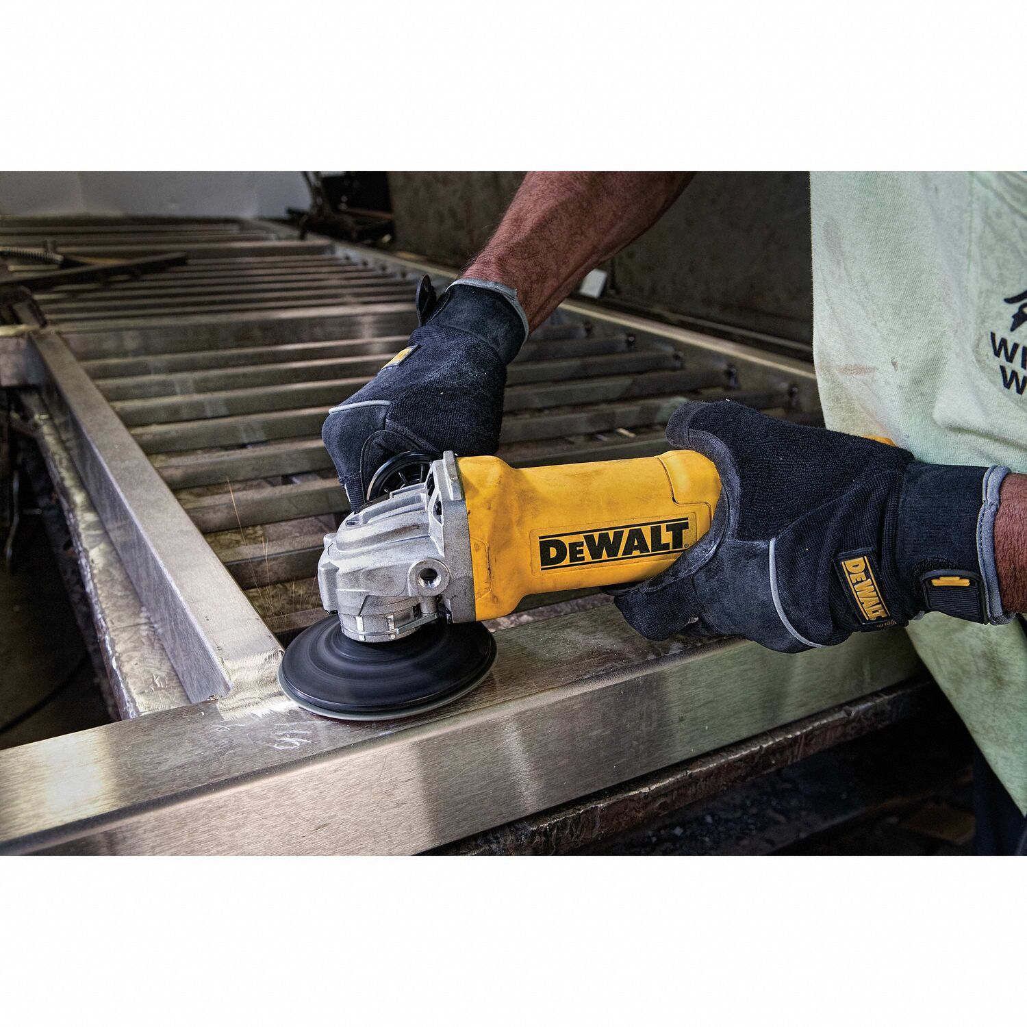 DEWALT Angle Grinder: 11 A, 11,000 RPM Max. Speed, Paddle, Adj Guard ...