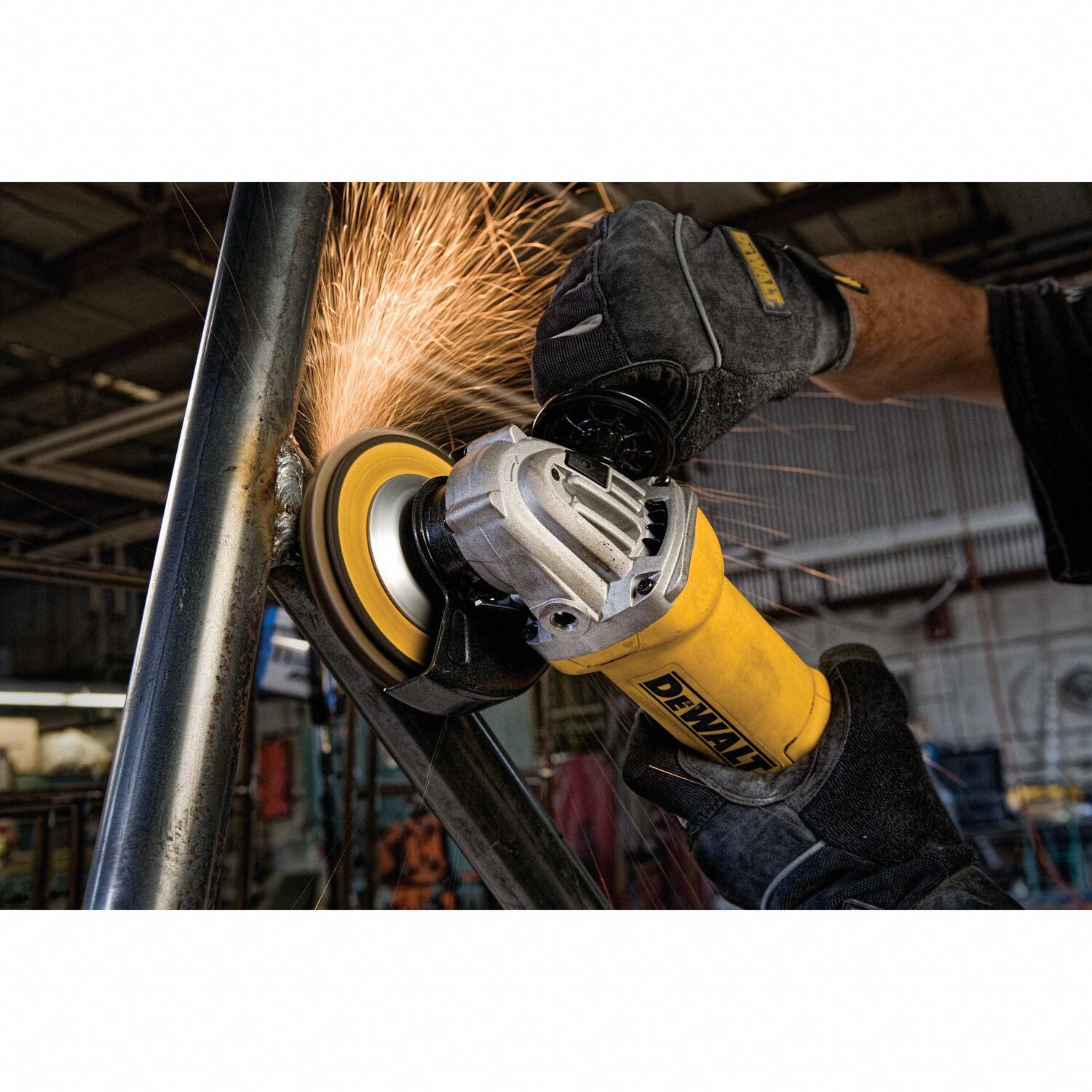 DEWALT Angle Grinder: 11 A, 11,000 RPM Max. Speed, Paddle, Adj Guard ...