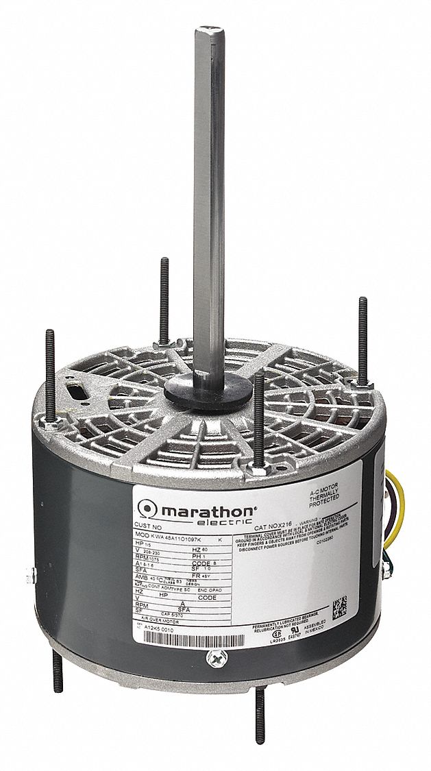 Direct Drive Blower Motor, 1/8 HP, Motor Application HVAC/R, Nameplate ...