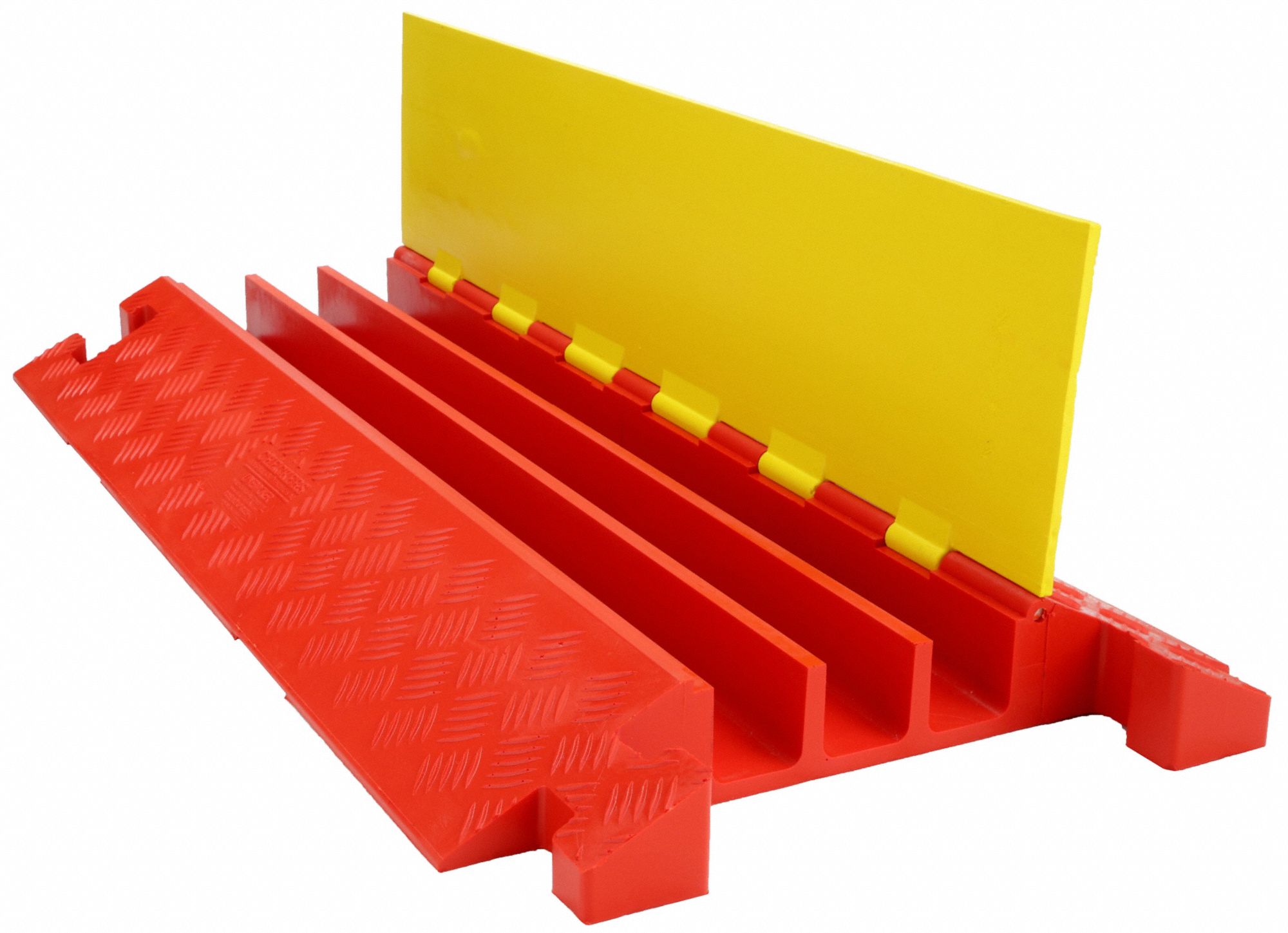 CHECKERS Cable Protector: 3 Channels, Hinged, 2 1/4 in Max Cable Dia ...