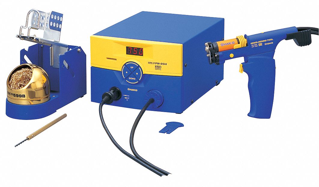 HAKKO Desoldering Station: 1 Channel, 120 W, Desoldering Gun - 32TU99 ...