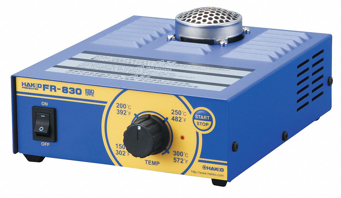 HAKKO Preheater: 470 W, 5.5 in W x 7.3 in D x 3 in H - 32TV09|FR830-02 ...