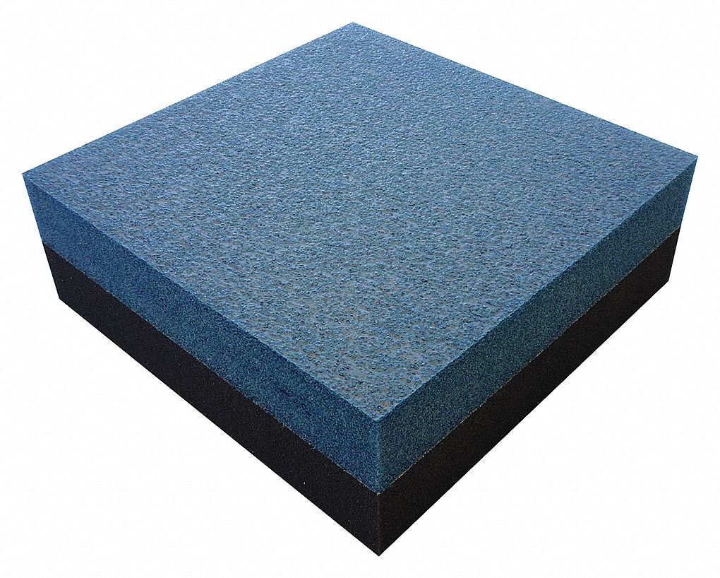 CLARK FOAM FOAMSHT 220POLY BLU/CHRCL 1.5X12X12 - Foam Sheets, Strips ...