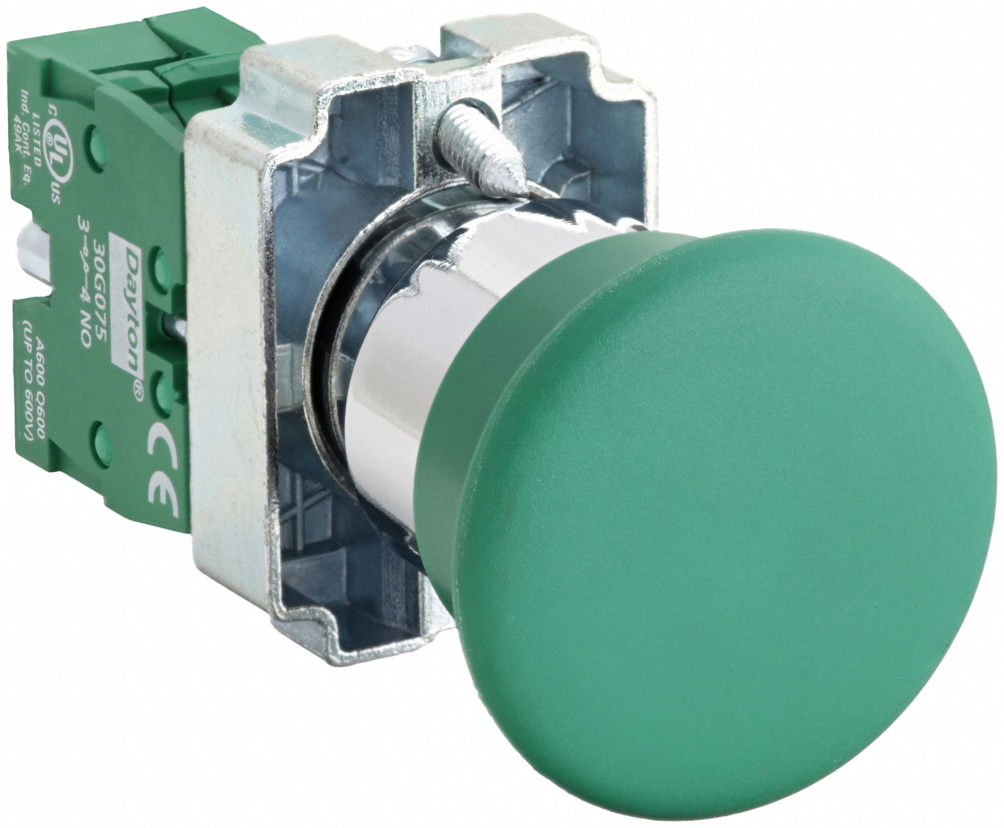 DAYTON, Non-Illuminated, Mushroom Head Profile, Mushroom Head Push Button - 32UK32|32UK32 - Grainger