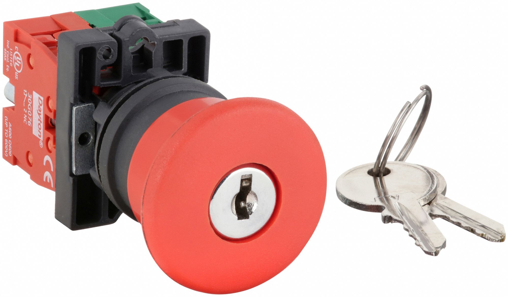 DAYTON Emergency Stop Push Button,Red - Non-Illuminated Push Buttons ...