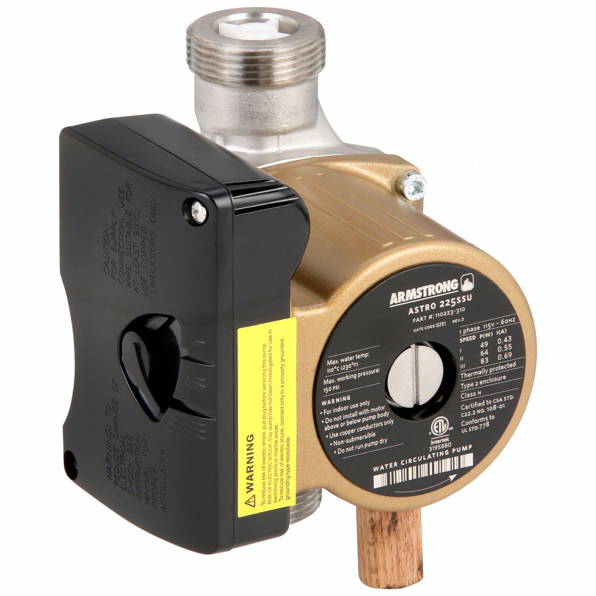 1/9 hp HP, 115V AC, Circulating Pump - 32UN12|110223-310 - Grainger