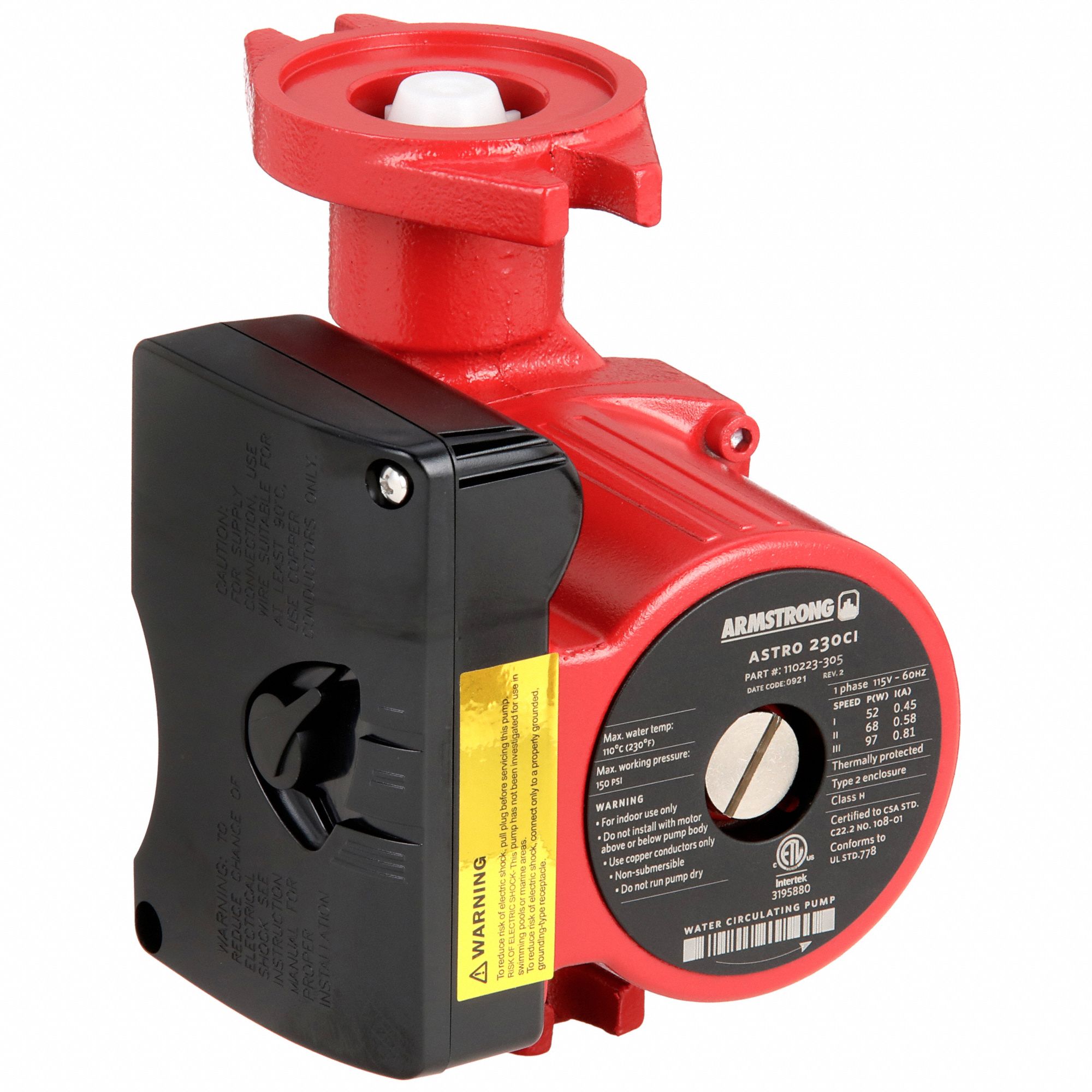 1/8 hp HP, 115V AC, Hydronic Circulating Pump - 32UN13|110223-305 - Grainger