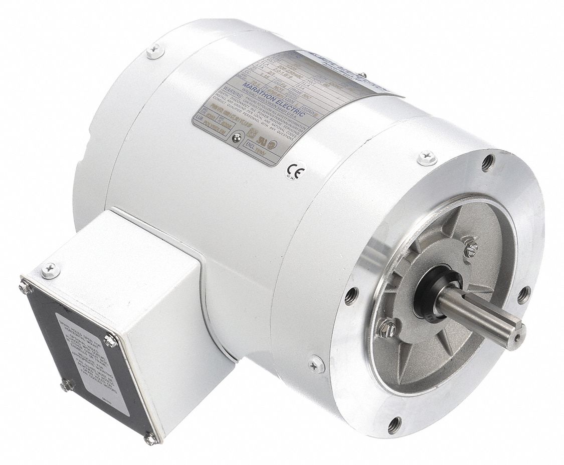MARATHON MOTORS, Three-Phase, 1/2 hp Horsepower, Washdown Motor ...
