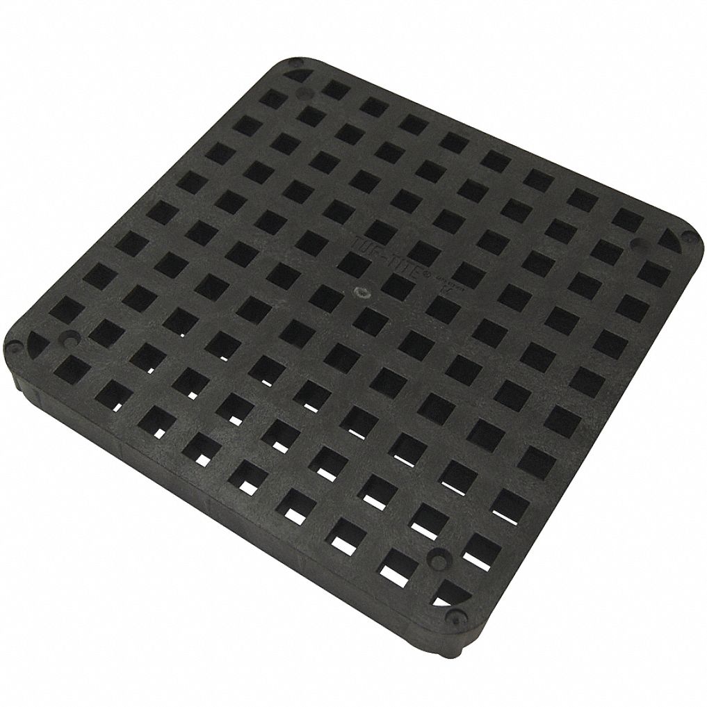 TUF-TITE Grate, Plastic, Black, 10 in. - 32V301|B1-DG - Grainger