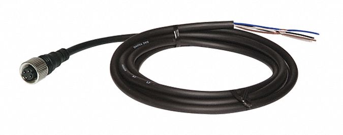 M12 Male Straight x Bare Wire, 4 Pins, Area Sensor Emitter Cordset ...