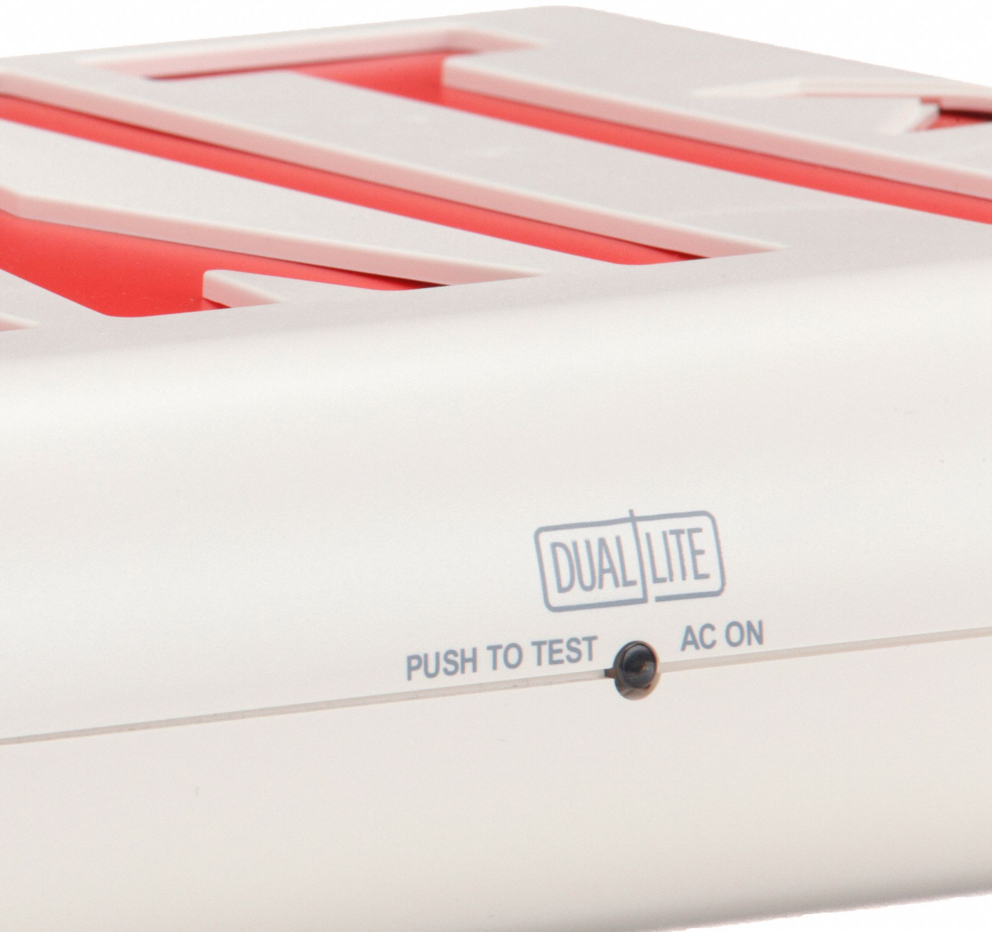 DUAL-LITE Exit Sign with Emergency Lights: White, 1 or 2 Faces, Red ...