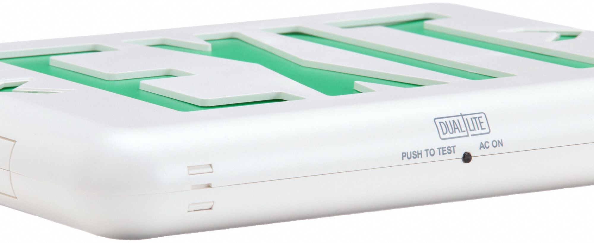 DUAL-LITE Exit Sign: Emergency Battery Backup, LED, White, Green, 1 or ...