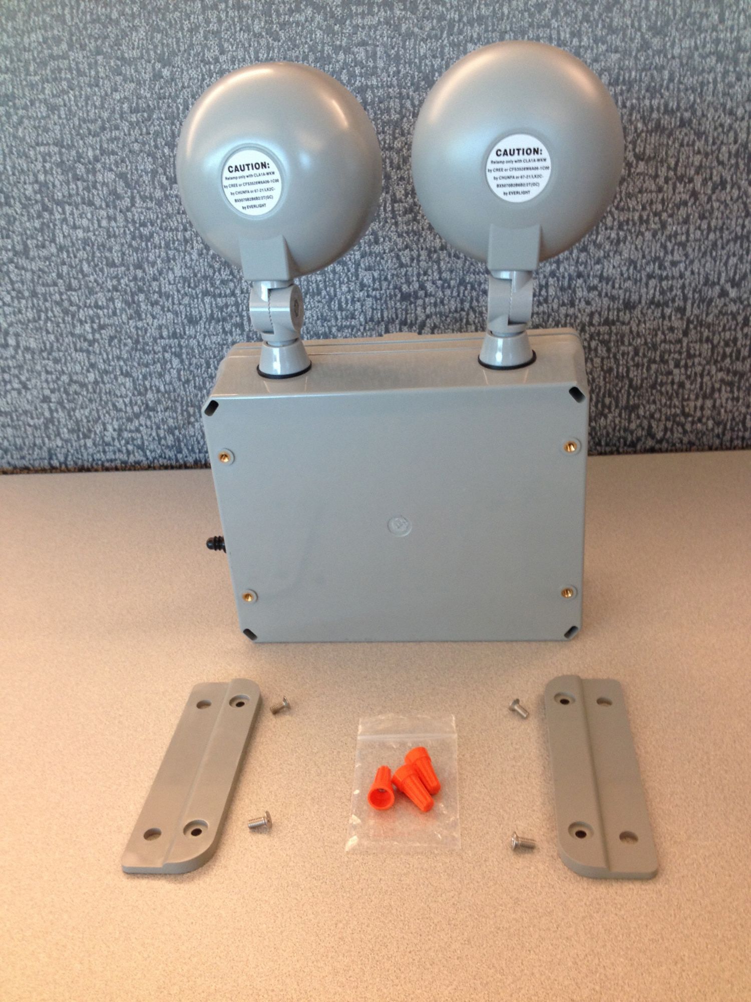 COMPASS Emergency Light: 2.7 W Lamp Watt, 5.4 W Emergency Watt, 120V AC ...