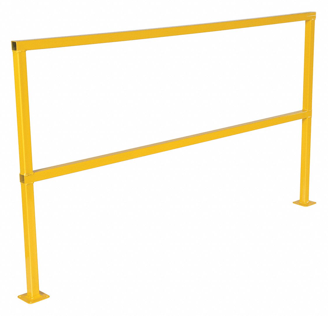 VESTIL, Toe Board Not Included, 4 in x 4 in, Safety Handrail - 32X233 ...