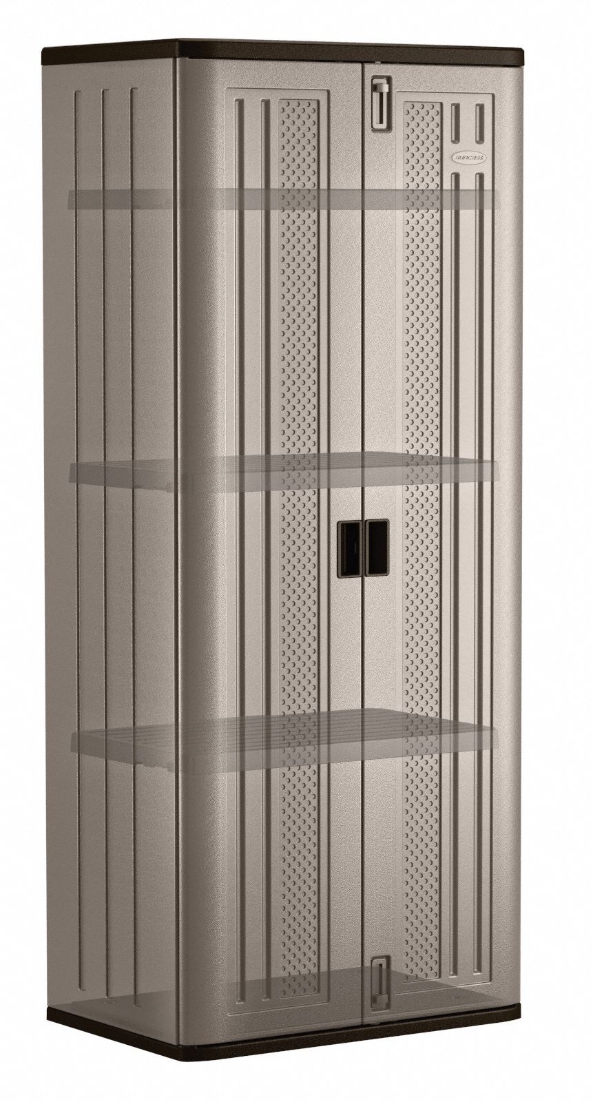 SUNCAST Storage Cabinet: 30 in x 20 1/4 in x 72 in, Recessed Pull ...