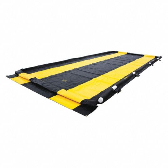 JUSTRITE, 26 ft x 12 ft x 4 in, 100 gal. to 999 gal., Collapsible ...