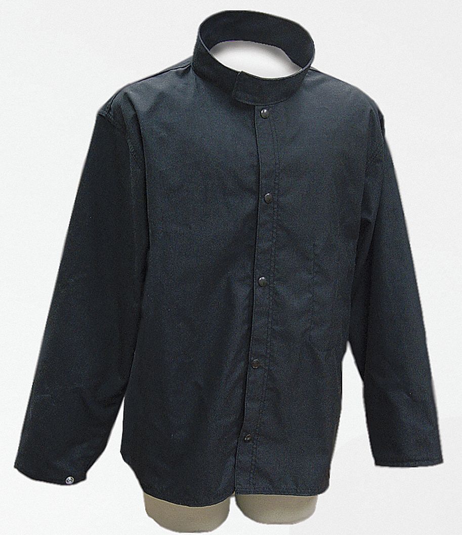 CHICAGO PROTECTIVE APPAREL, Carbon Aramid Blend ( 10 oz ), Navy, FR ...