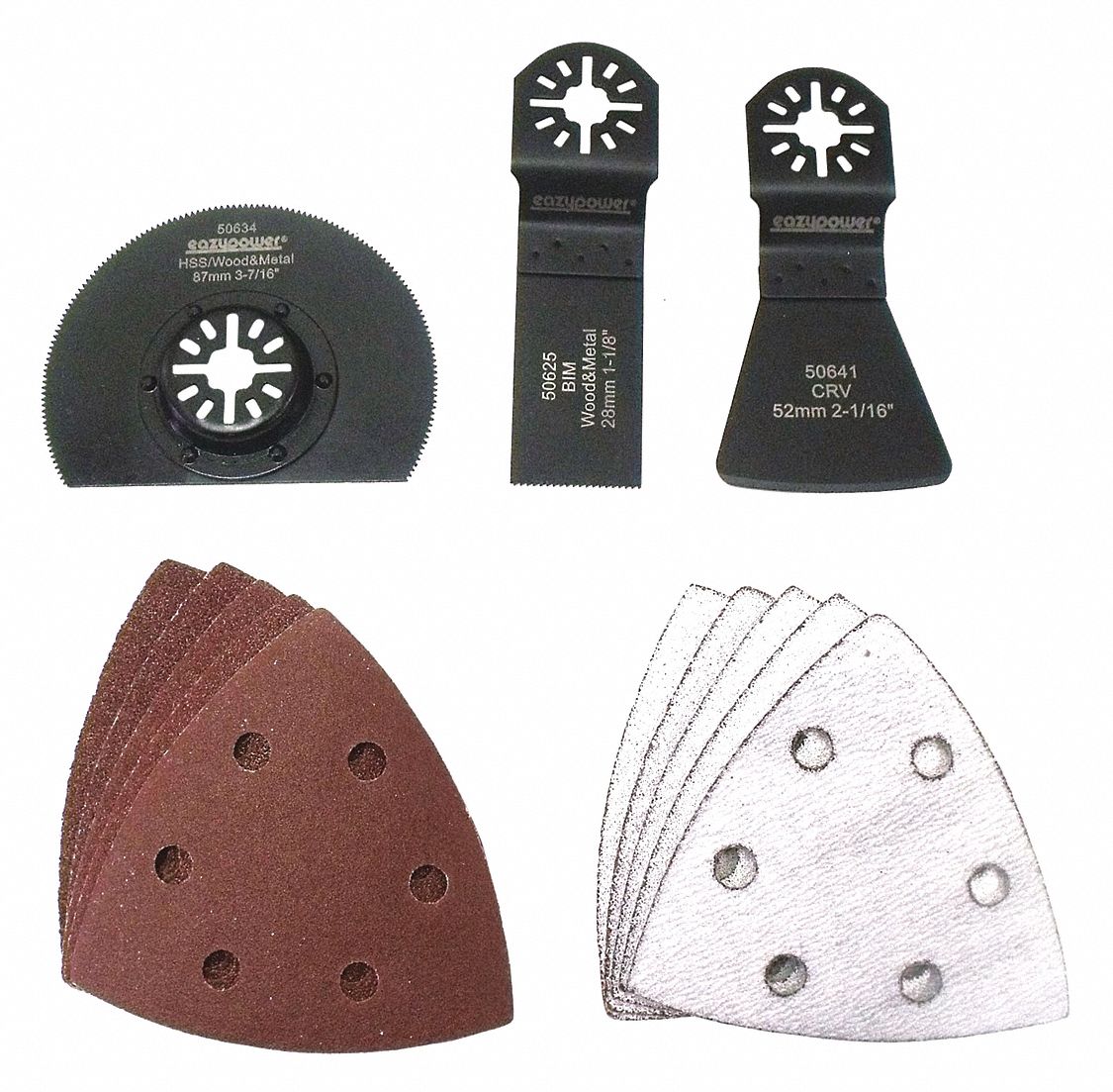 EAZYPOWER Cutting, Scraping, and Sanding Set: 3 Blades, Cutting Blade ...