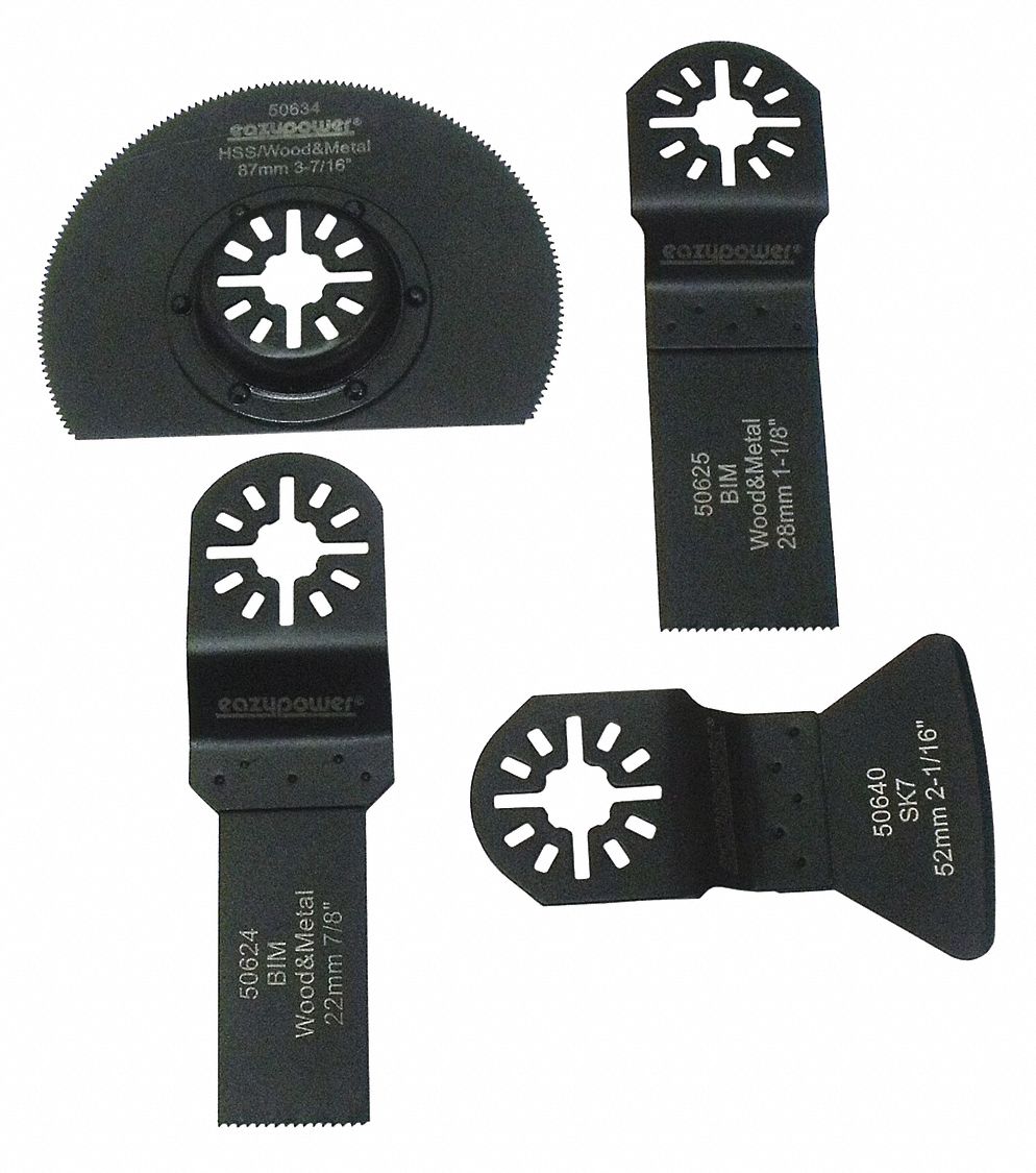 4 Blades, Metal/Plastic/Wood, Cutting and Scraping Blade Set - 32ZV12 ...