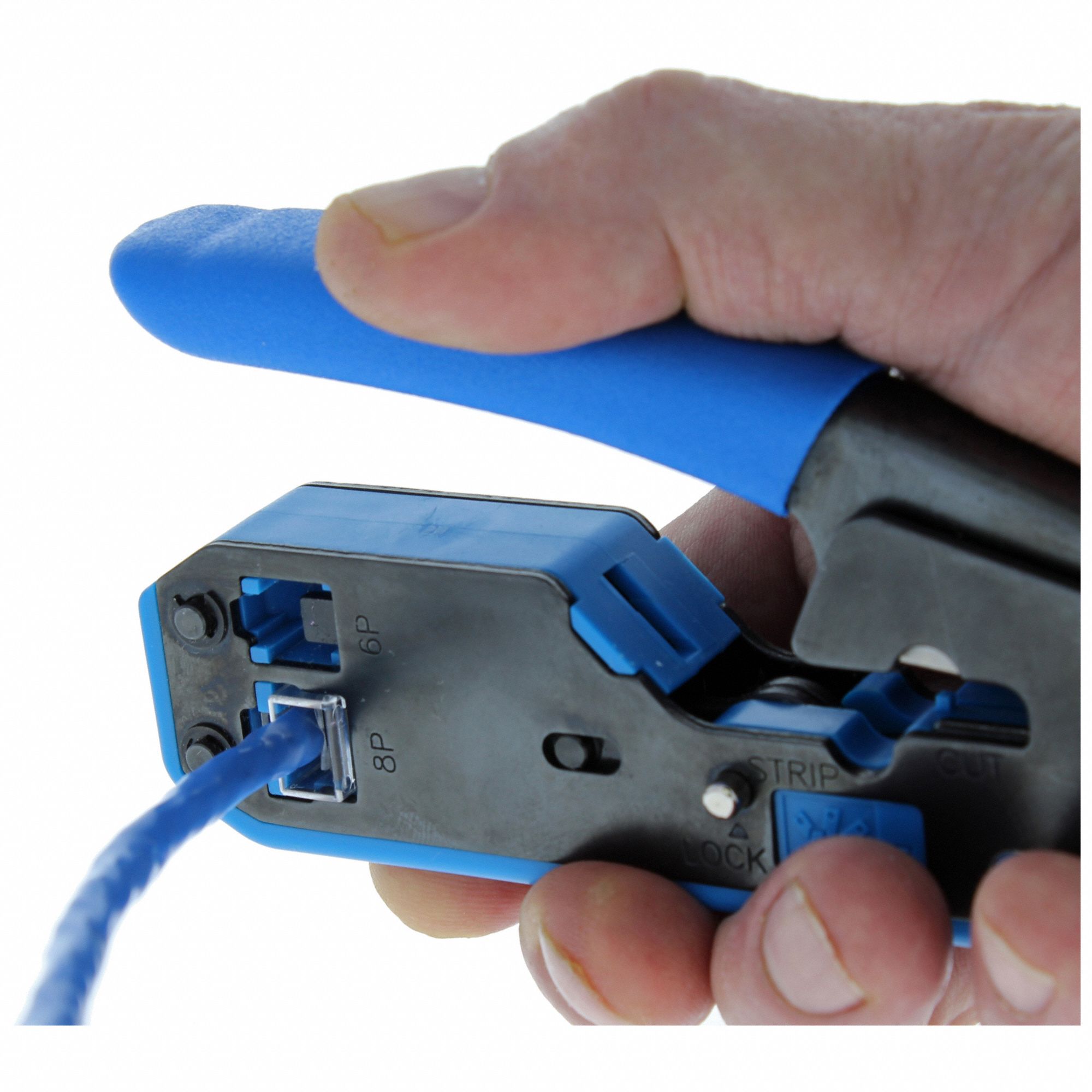 IDEAL Crimper and Connector Kit: For RJ-11, RJ-45, UTP Cable, 5 3/8 in ...