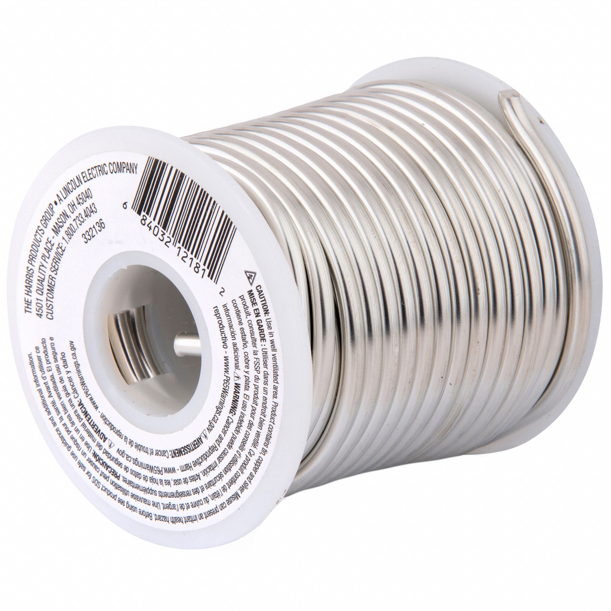 HARRIS Solder Wire: 3 mm x 16 oz, Premium Silver - 1UYG8|331756 - Grainger