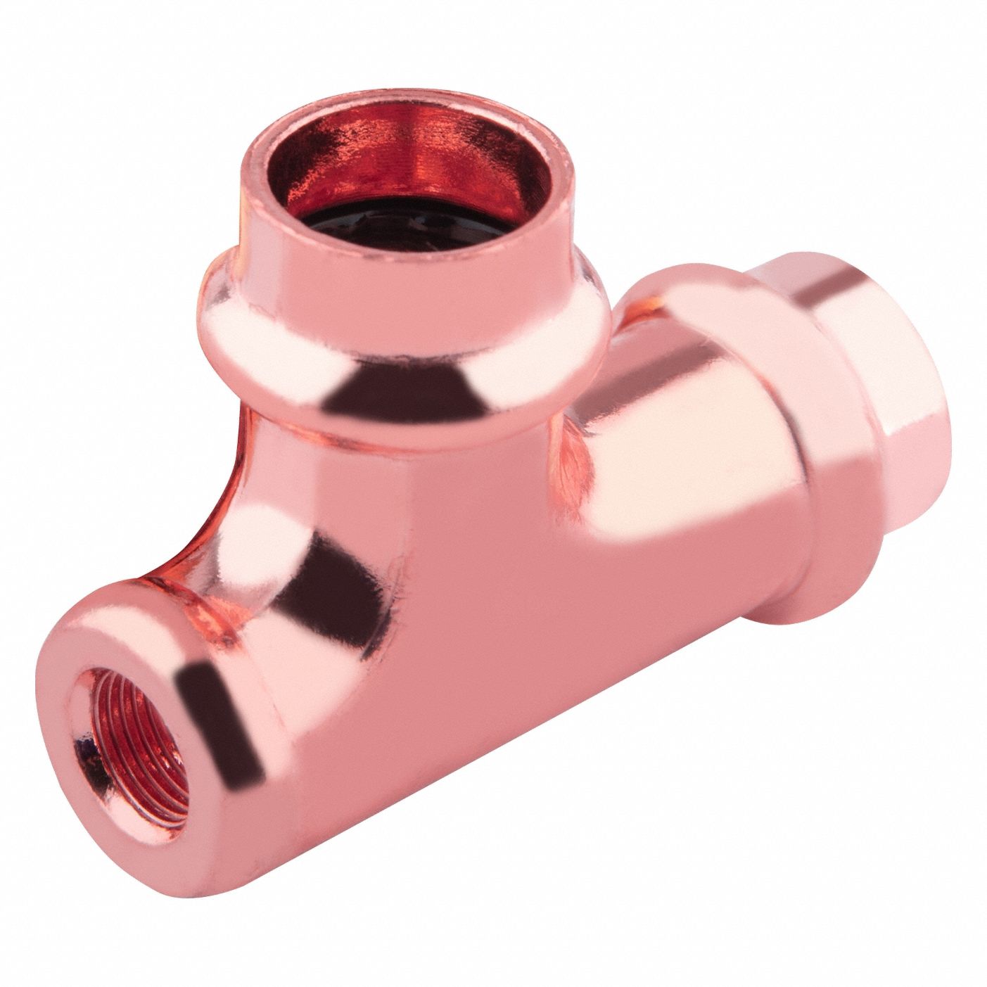 Tee, 3/4 in CTS x 1/8 in Pipe x 3/4 in CTS size, Crimp Tee Fitting - 816ZC4|816ZC4 - Grainger