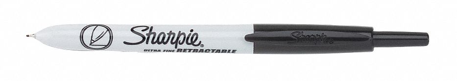 Marker,Sharpie,Rt,Ultrfn,Bk,PK12 - Grainger