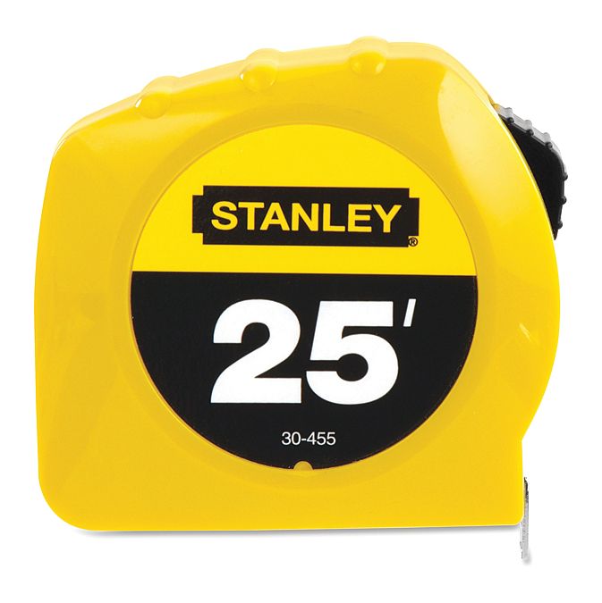 STANLEY, 30455, Measure,Tape,25ft,Yellow - 334J87|30455 - Grainger