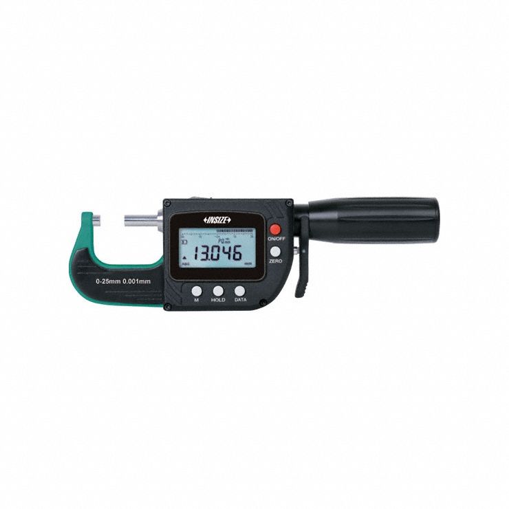 INSIZE, 1 in to 2 in /25 mm to 50 mm, Inch/Metric, Digital Snap Gage ...