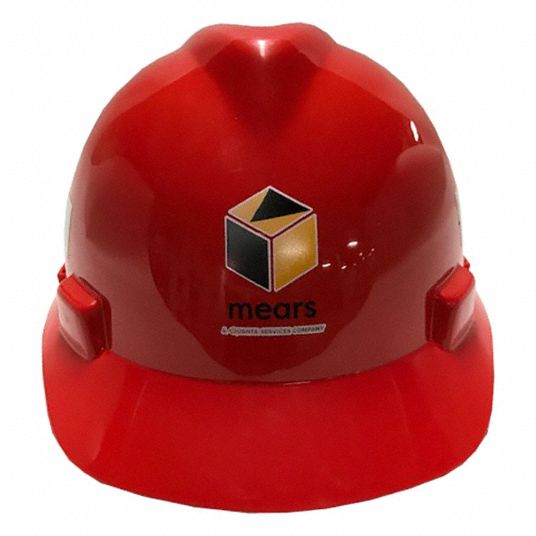 MEARS Logo,Red,Cap Style,V-Gard - Grainger