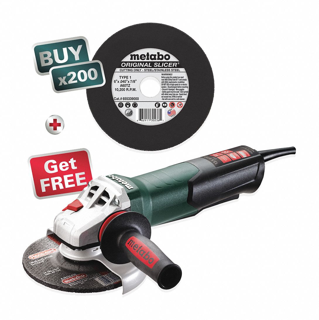 METABO, Type 1, 6" x 0.04" x 7/8", Abrasive Cut-Off Wheel - 337ZZ9 ...