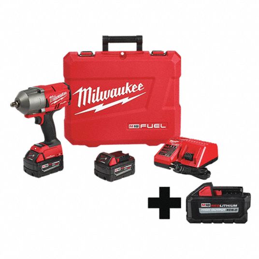 MILWAUKEE, 1/2 in Drive Size, 750 ft-lb Fastening Torque, Impact Wrench ...