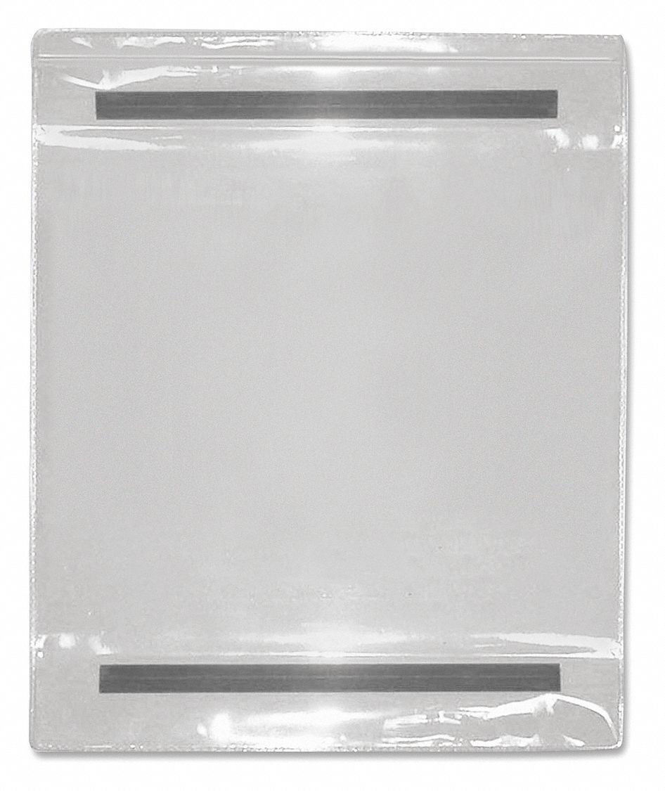 Pocket,Magnetic,Vinyl,Clear,PK25 - Grainger