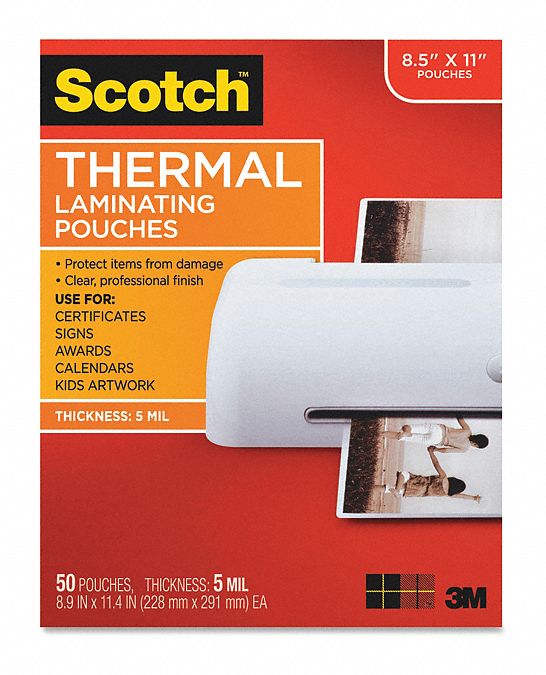 Pouch,Lamination,8.9"x11.4" - Grainger