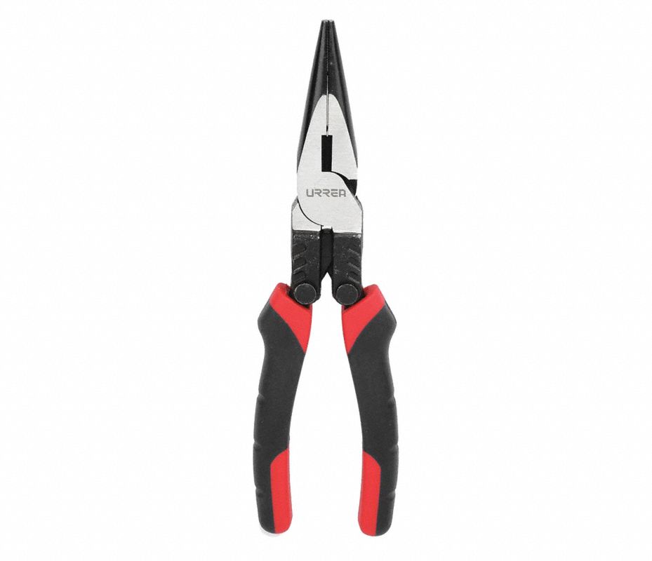 URREA Pinza Punta Larga Recta 8" Acero Negro/Rojo - Pinzas de Punta ...