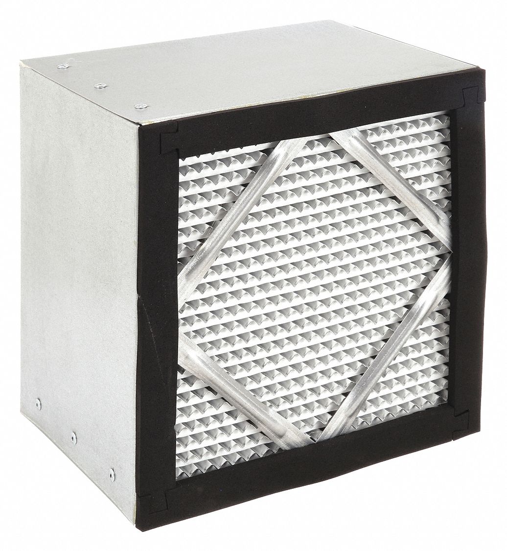 GRAINGER, 8 in x 8 in x 6 in, 99.97% Filter Efficiency, HEPA Air Filter ...