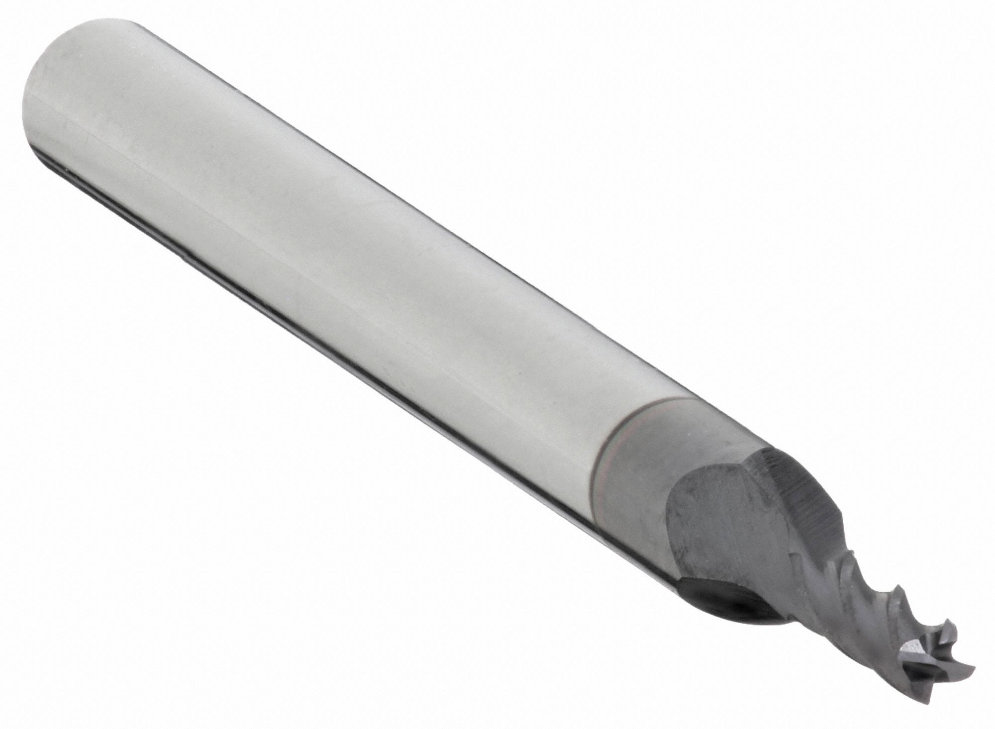 CLEVELAND SQUARE END MILL, CARBIDE, TIALN FINISH, SINGLE END, 3/32 IN ...